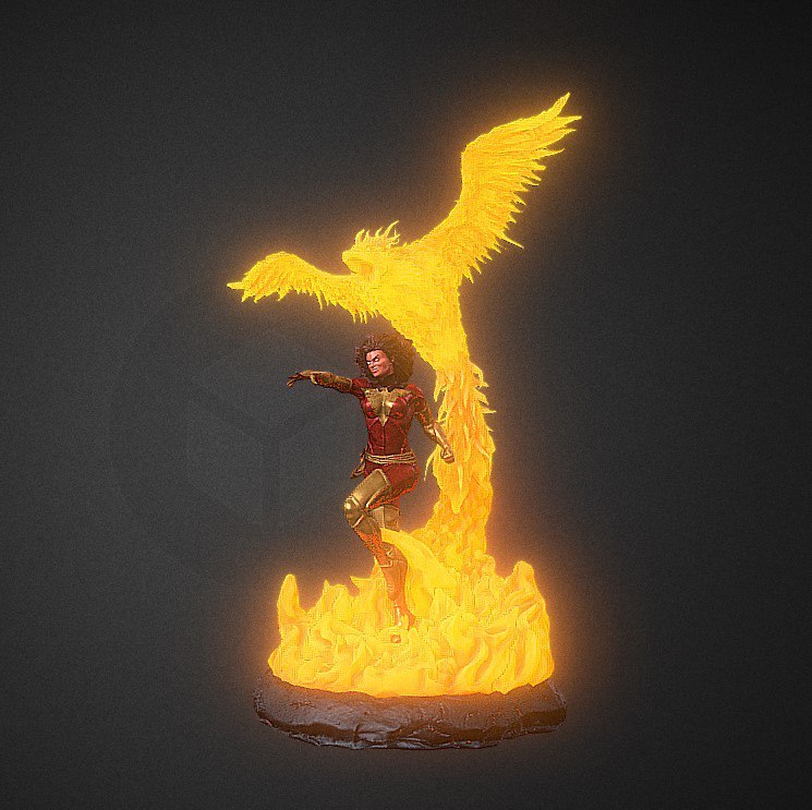 Phoenix X-Men Marvel Archivo STL para Impresion 3D - Electrogeek